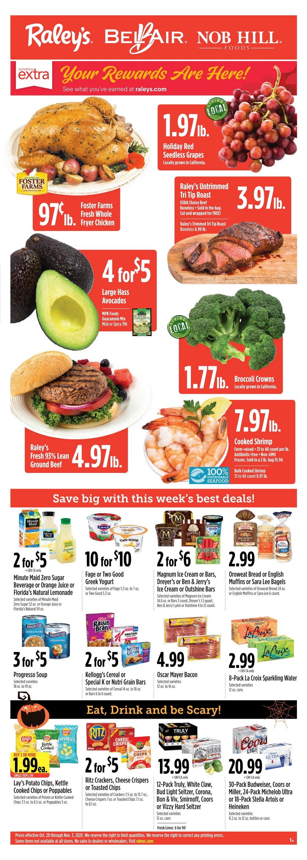 Raley's Supermarkets Weekly Ad Oct 28 – Nov 03, 2020