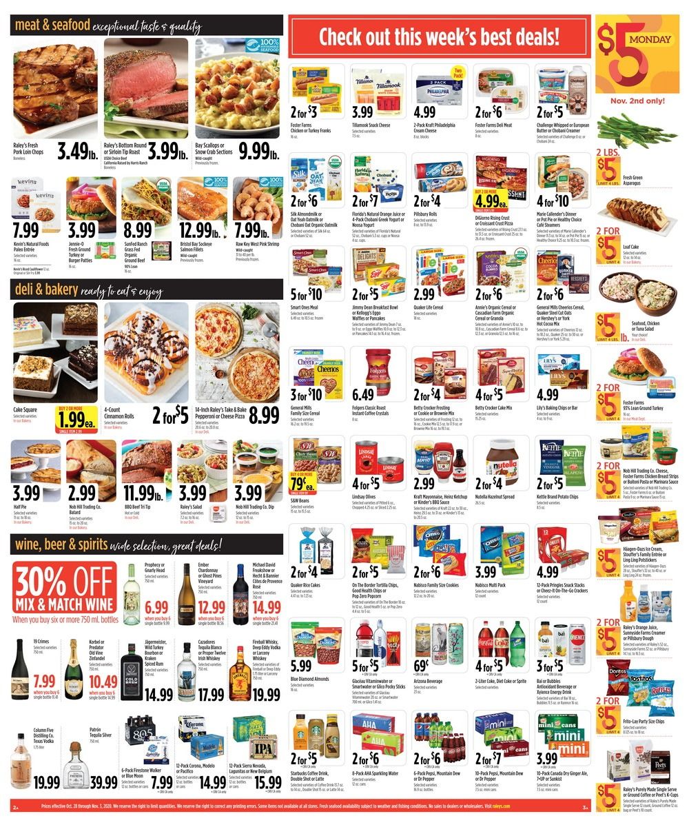 Raley's Supermarkets Weekly Ad Oct 28 – Nov 03, 2020