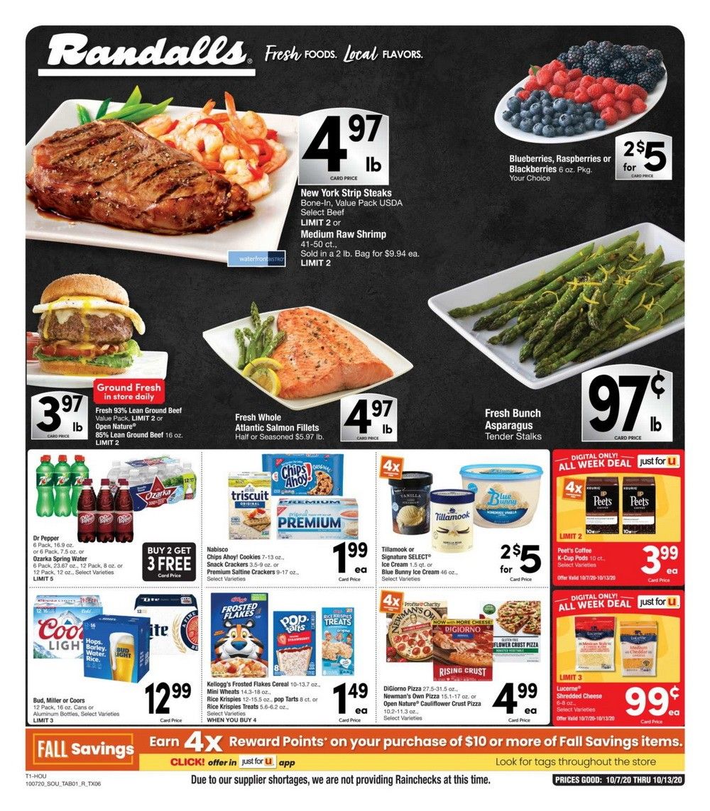 Randalls Weekly Ad Oct 07– Oct 13, 2020