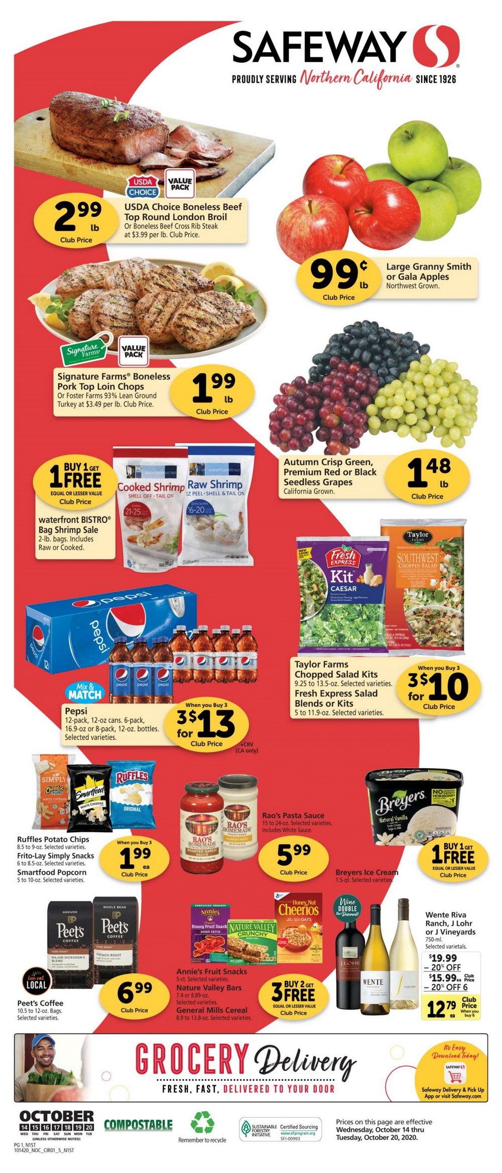 Safeway Weekly Ad Oct 14 – Oct 20, 2020