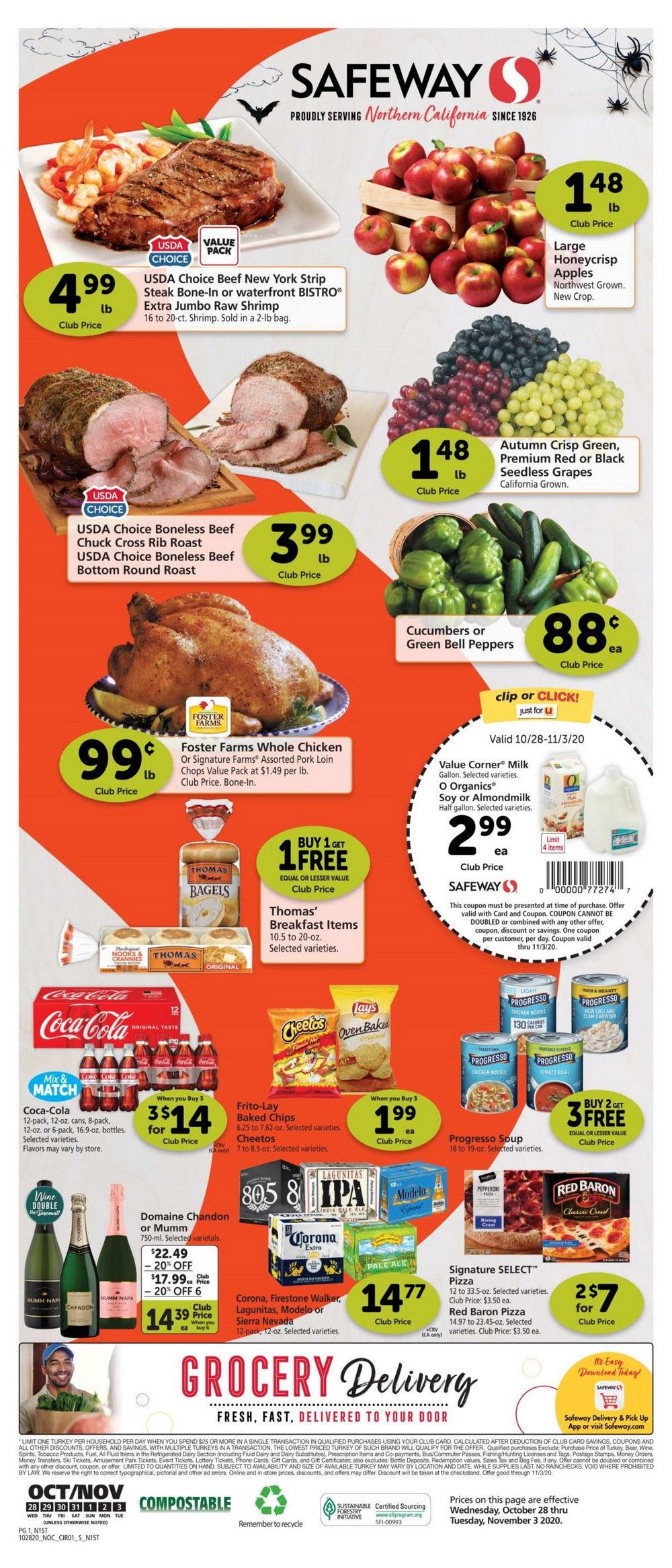 Safeway Weekly Ad Oct 28 – Nov 03, 2020