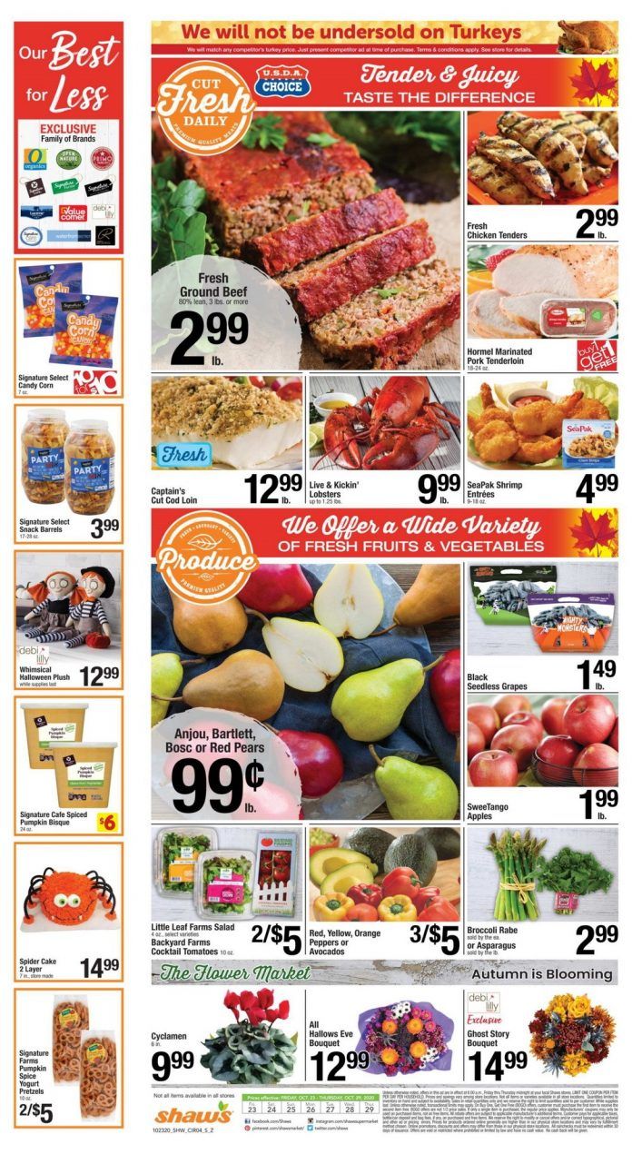 Shaw's Weekly Ad Oct 23 – Oct 29, 2020