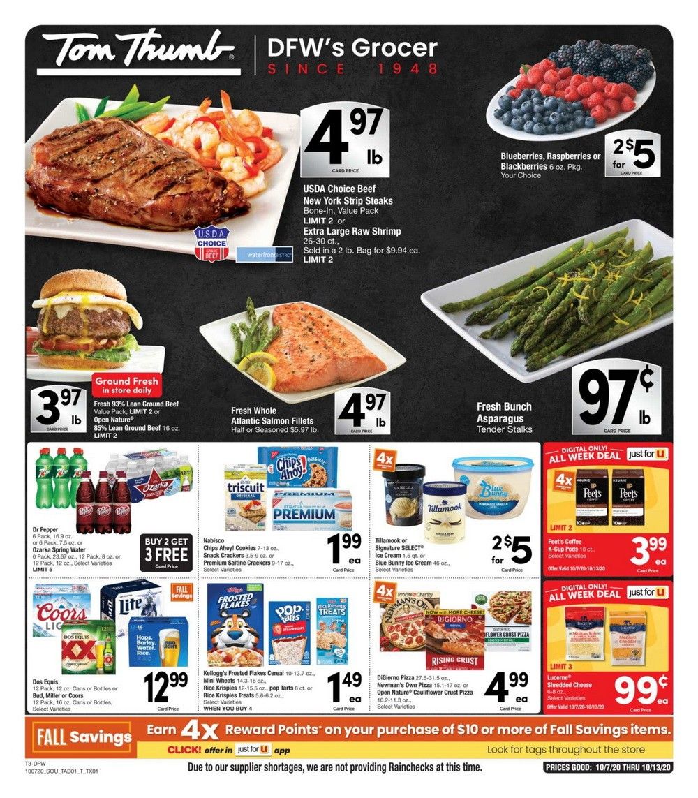 Tom Thumb Weekly Ad Oct 07 – Oct 13, 2020