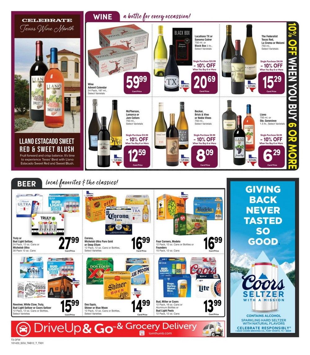 Tom Thumb Weekly Ad Oct 14 – Oct 20, 2020