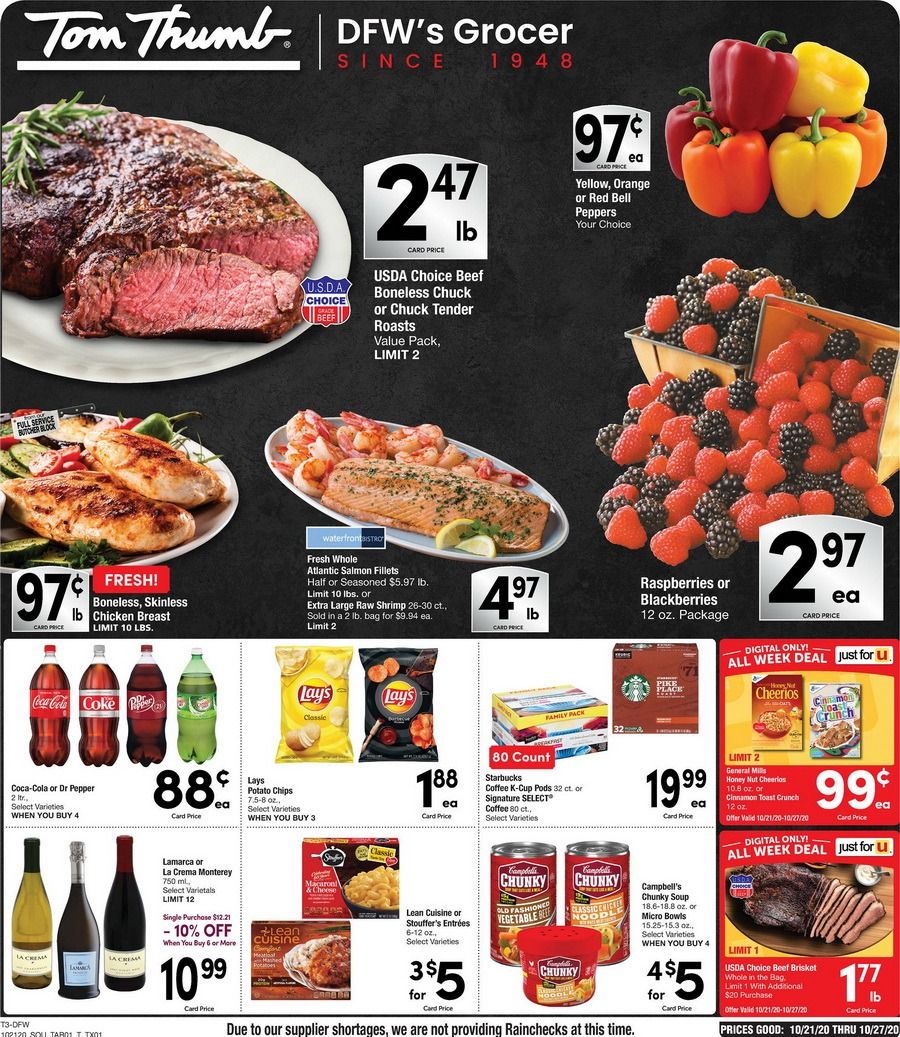 Tom Thumb Weekly Ad Oct 21 – Oct 27, 2020