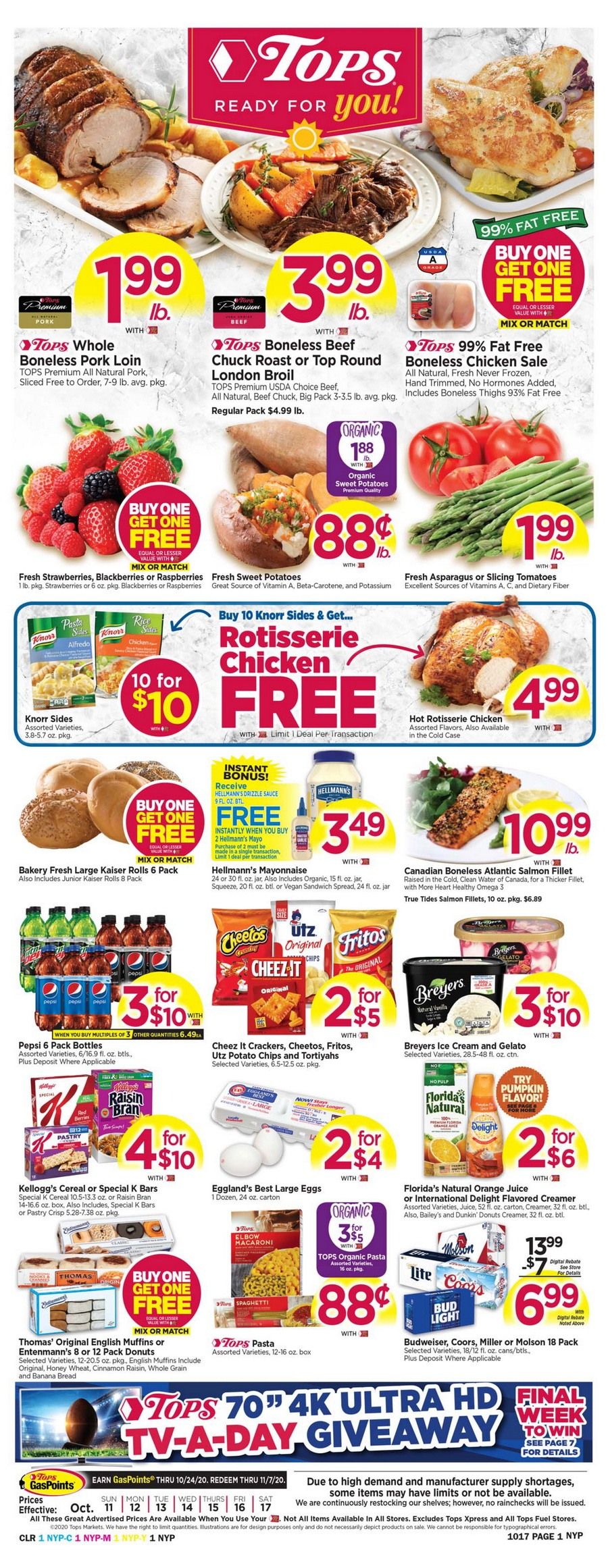 Tops Weekly Circular Oct 11 – Oct 17, 2020
