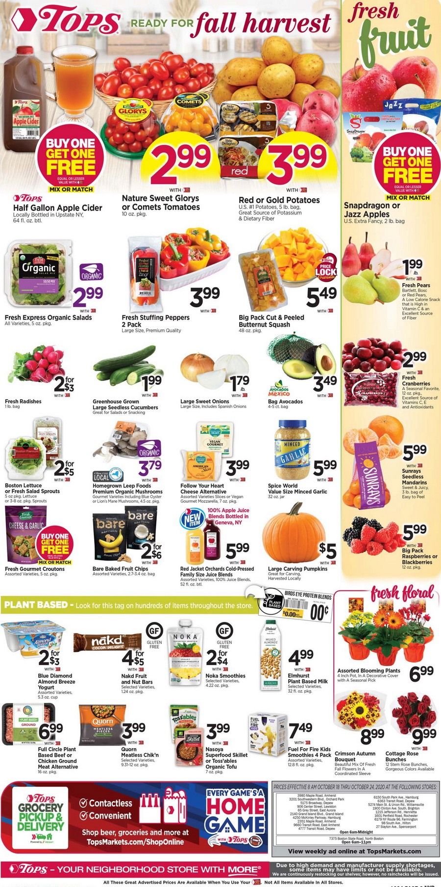 Tops Weekly Circular Oct 18 – Oct 24, 2020