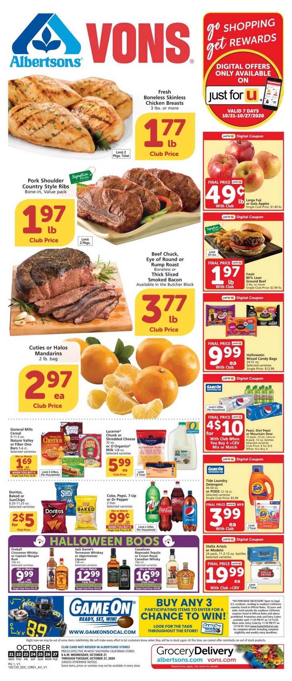 Vons Weekly Ad Oct 21 – Oct 27, 2020