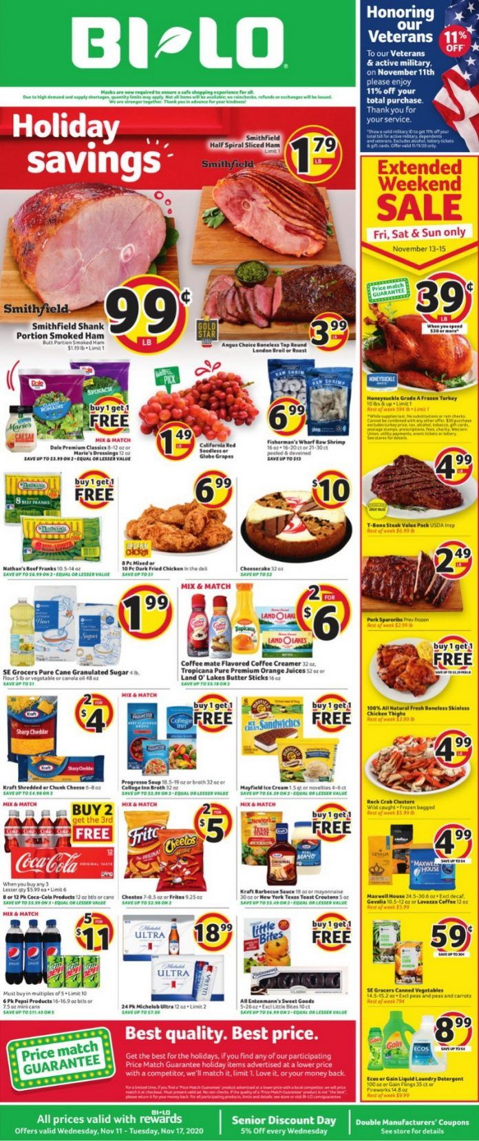 BI-LO Weekly Circular Nov 11 – Nov 17, 2020