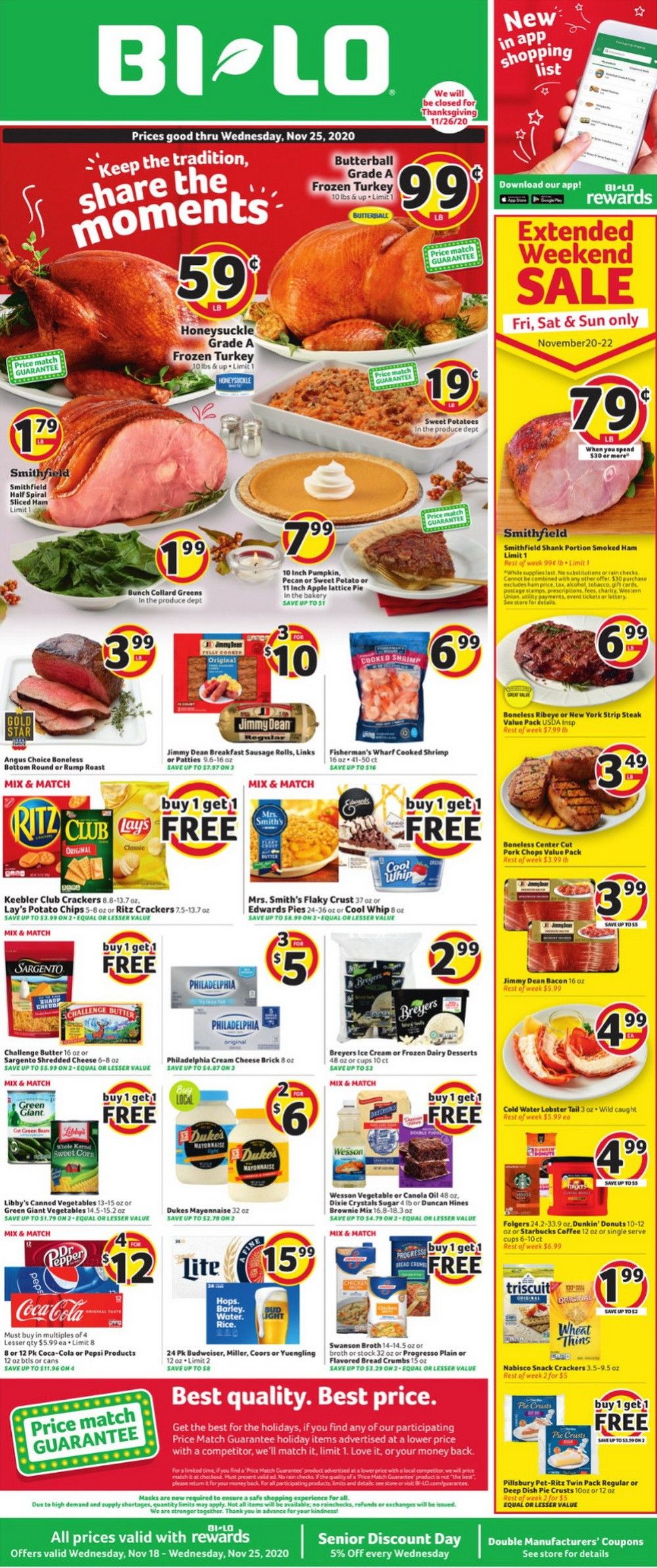 BI-LO Weekly Circular Nov 18 – Nov 25, 2020