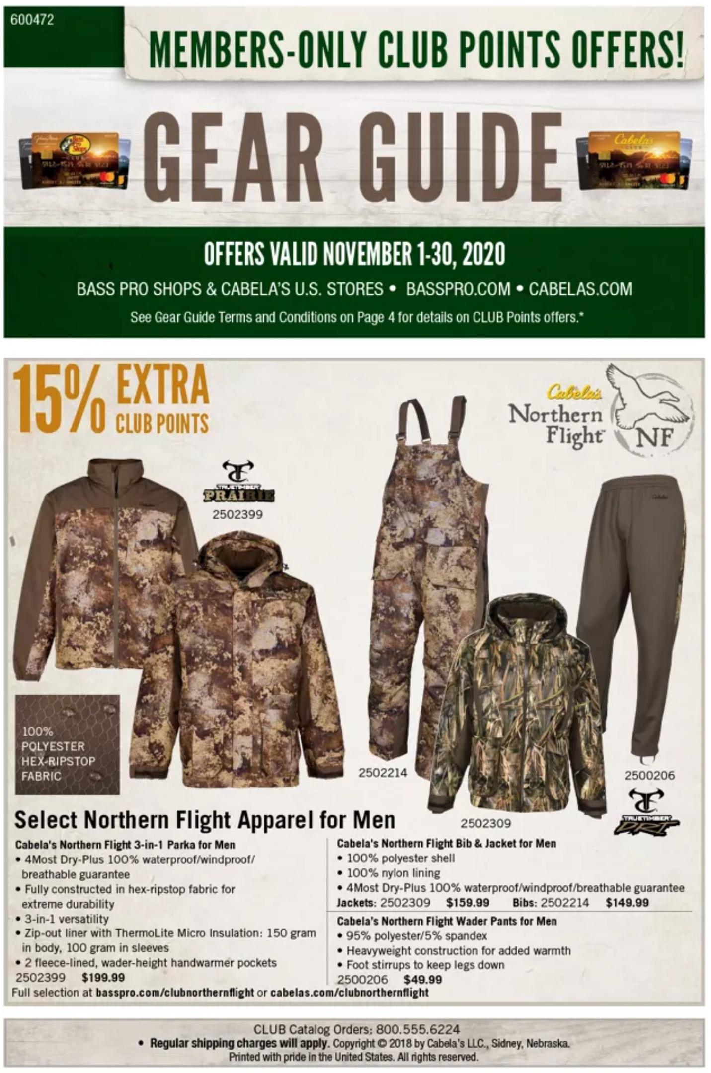 Bass Pro Shops Gear Guide Sale Nov 01 – Nov 30, 2020