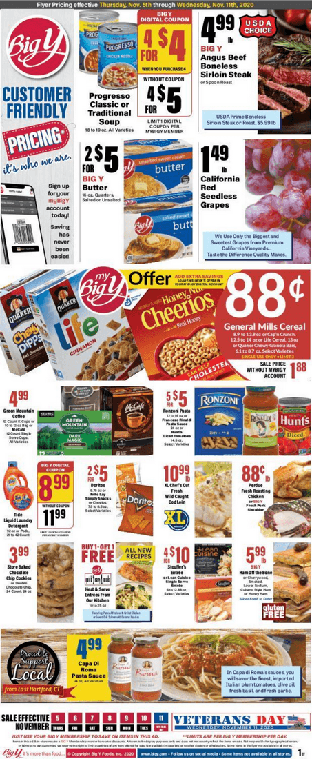 Big Y Weekly Ad Nov 5 – Nov 11, 2020