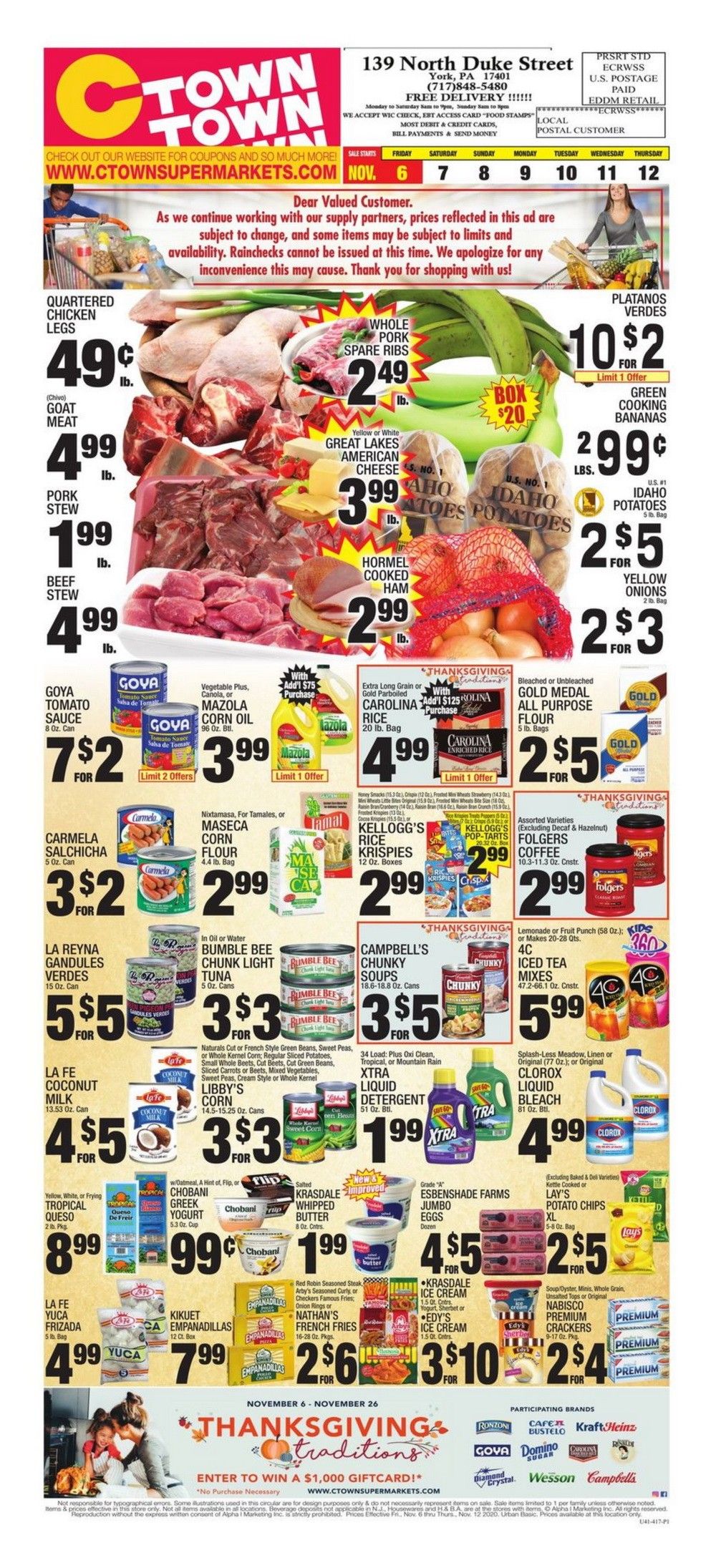 C-Town Weekly Ad Nov 06 – Nov 12, 2020