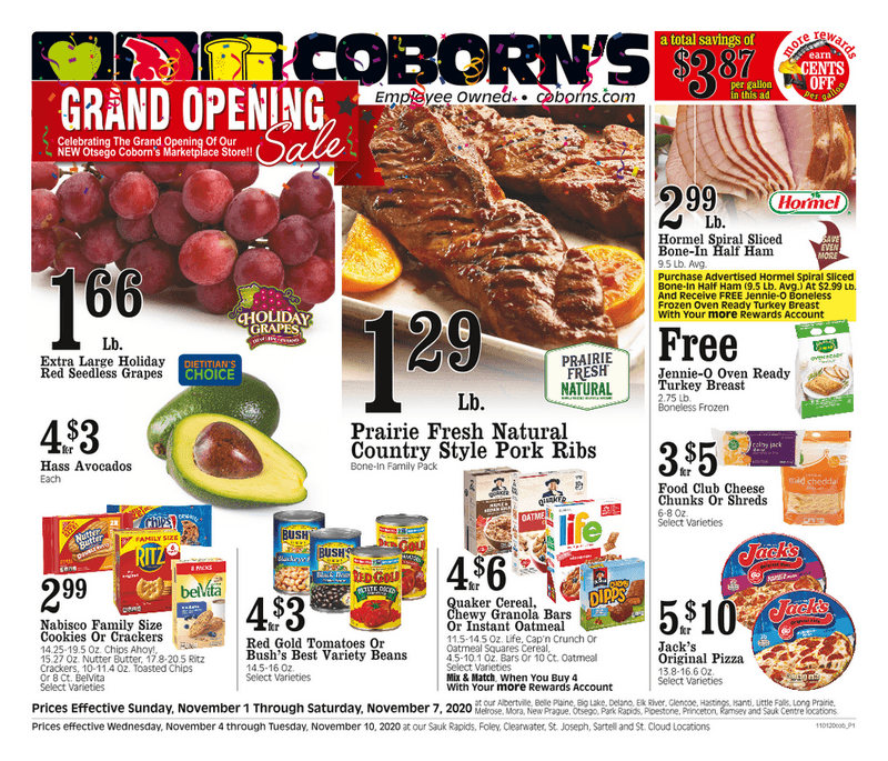 Coborn's Weekly Ad Aug Nov 01 – Nov 07, 2020