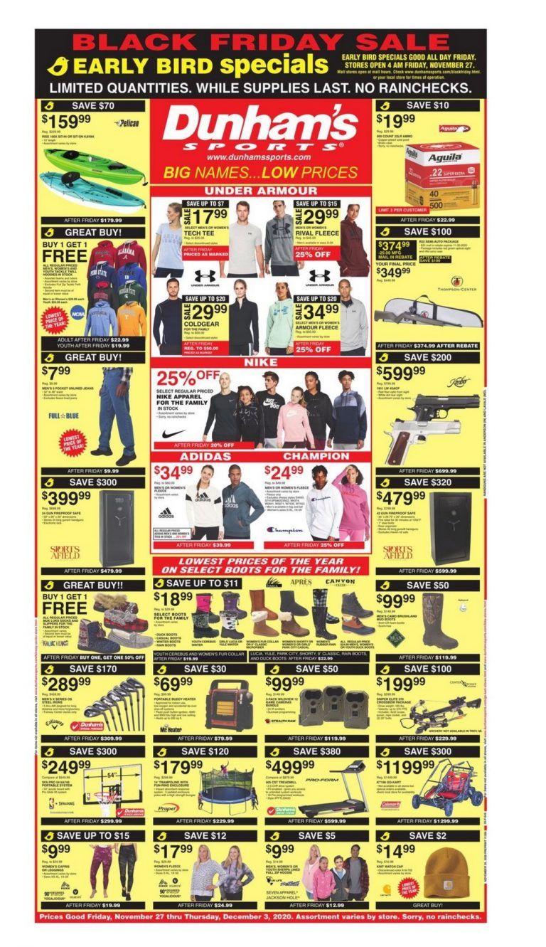 Dunham's Sports Black Friday Ad Nov 27 – Dec 03, 2020