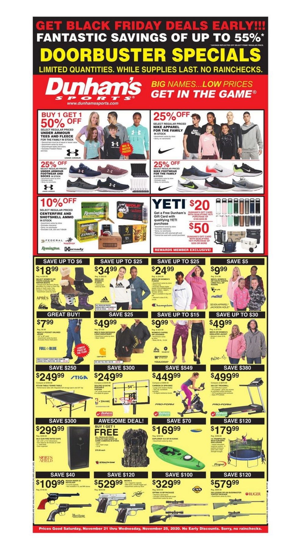 Dunham's Sports Black Friday Ad Nov 21 – Nov 25, 2020