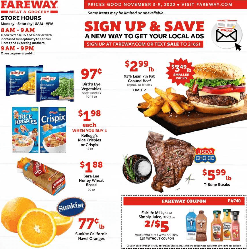 Fareway Weekly Ad Nov 03 – Nov 09, 2020