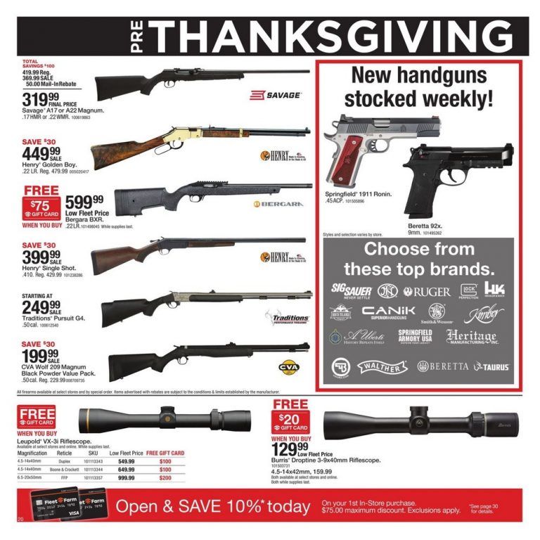 Fleet Farm Thanksgiving Ad Nov 13 – Nov 21, 2020