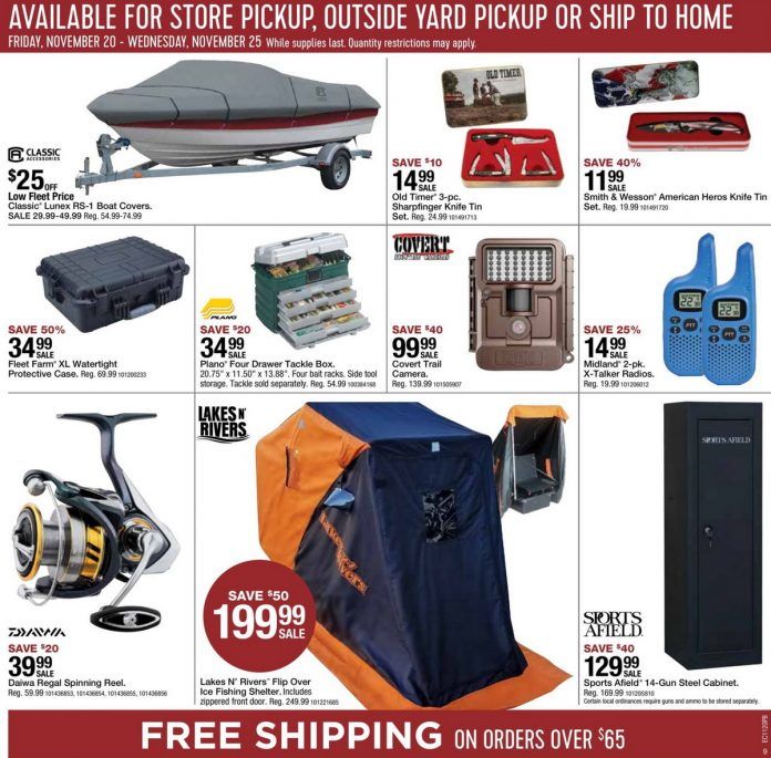 Fleet Farm Thanksgiving Ad Nov 20 – Nov 25, 2020