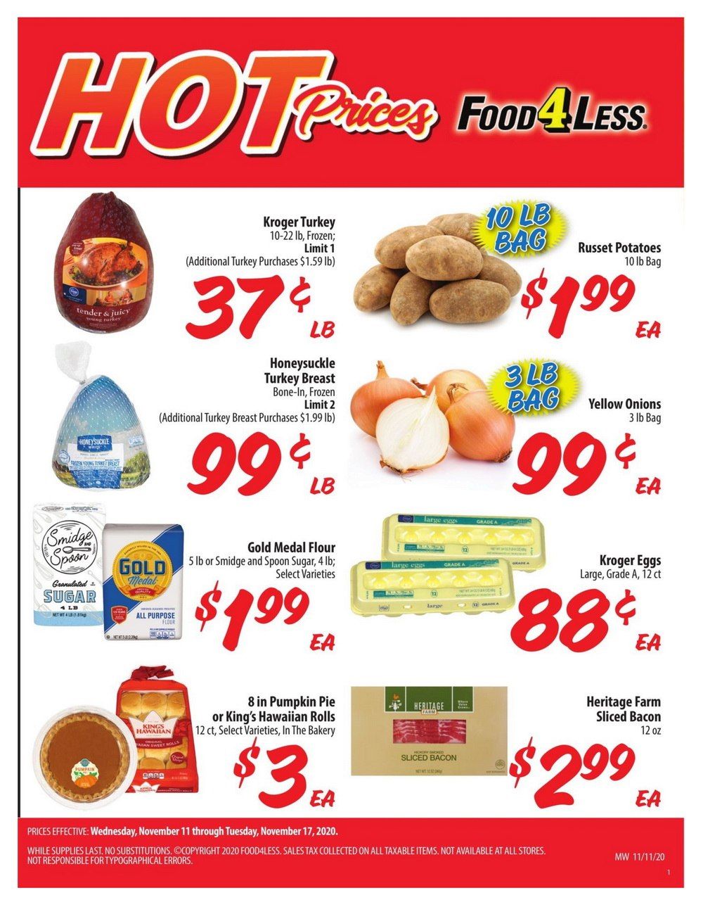 Food 4 Less Weekly Ad Nov 11 – Nov 17, 2020