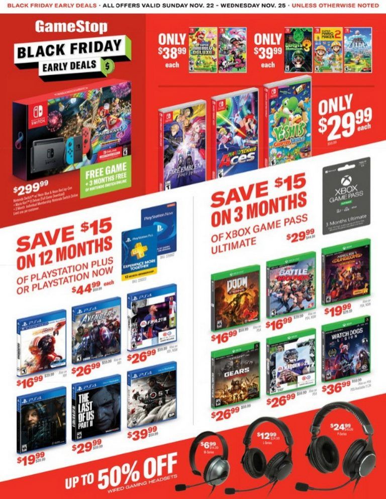 GameStop Weekly Ad Nov 22 – Nov 25, 2020