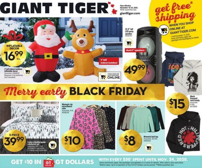 Giant Tiger Weekly Ad Nov 18 – Nov 24, 2020