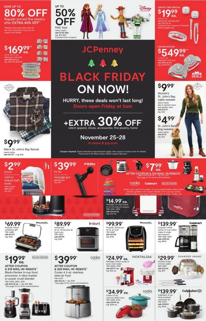 JCPenney Black Friday Ad Nov 25 – Nov 28, 2020