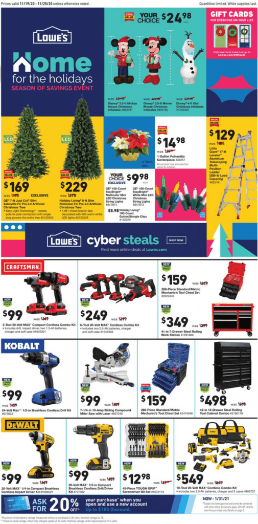 Lowe's Weekly Ad Nov 18 – Nov 25, 2020