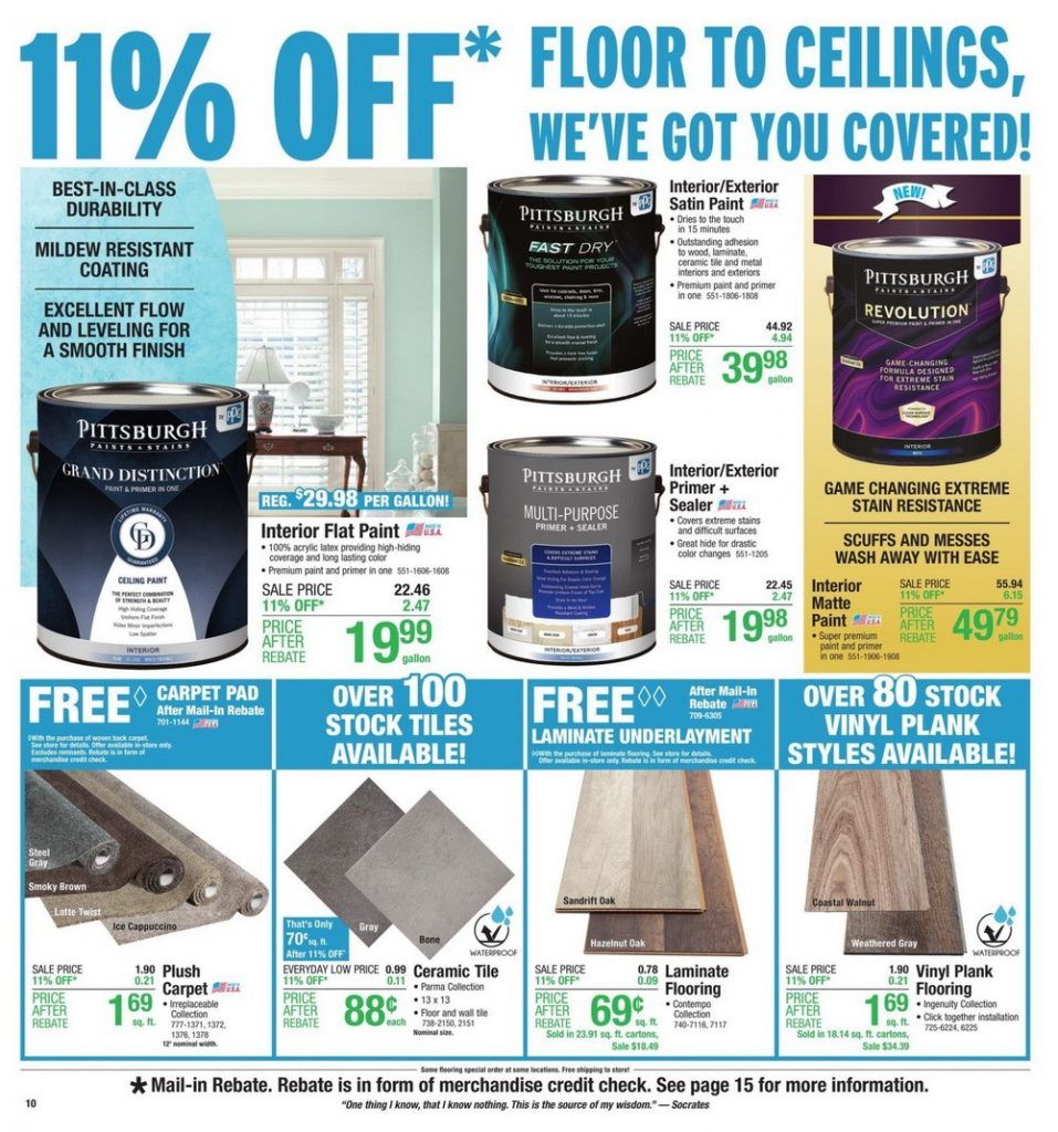 Menards 11% Rebate Sale Ad Nov 15 – Nov 25, 2020