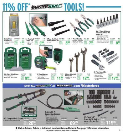 Menards 11% Rebate Sale Ad Nov 15 – Nov 25, 2020