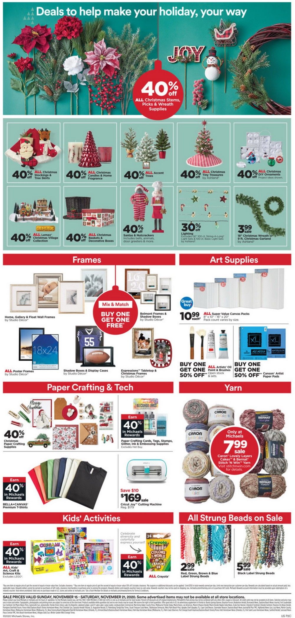 Michaels Weekly Ad Nov 15 – Nov 21, 2020