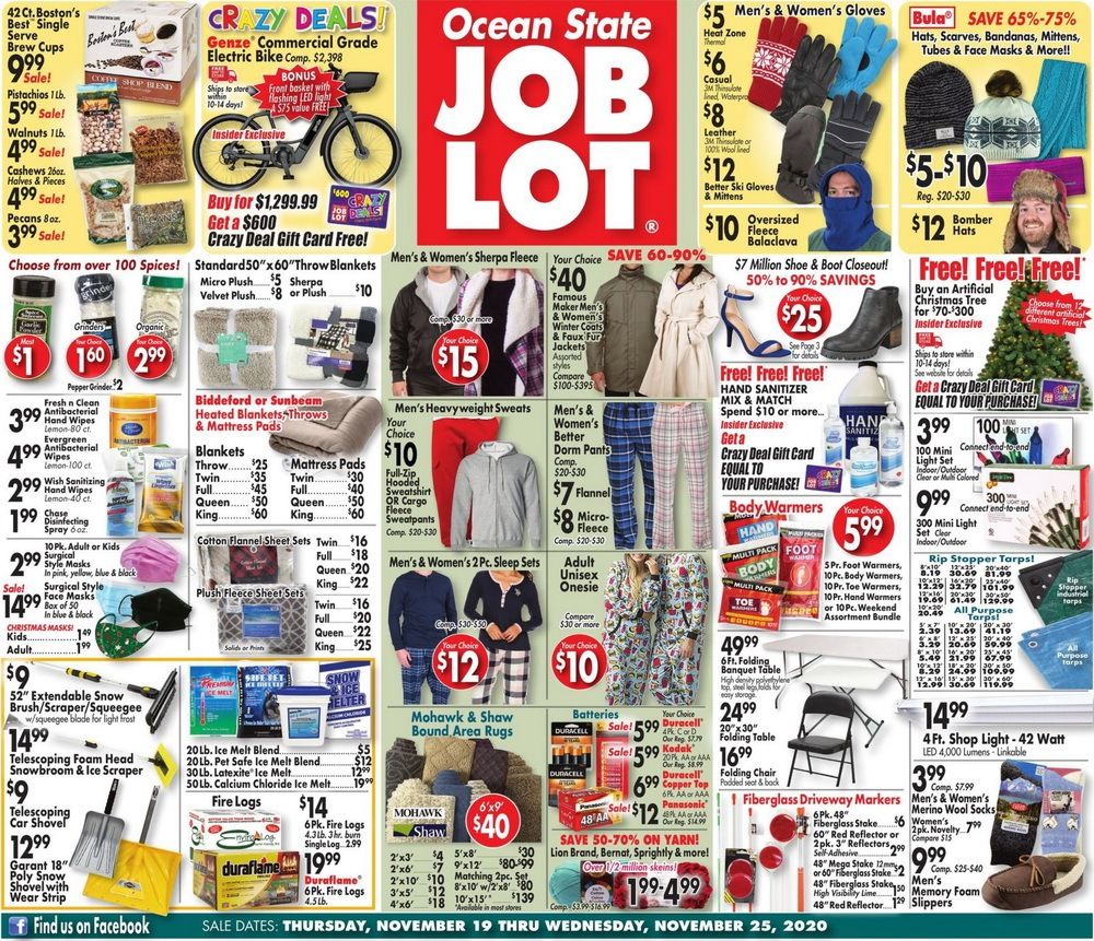 Ocean State Job Lot Weekly Ad Nov 19 – Nov 25, 2020