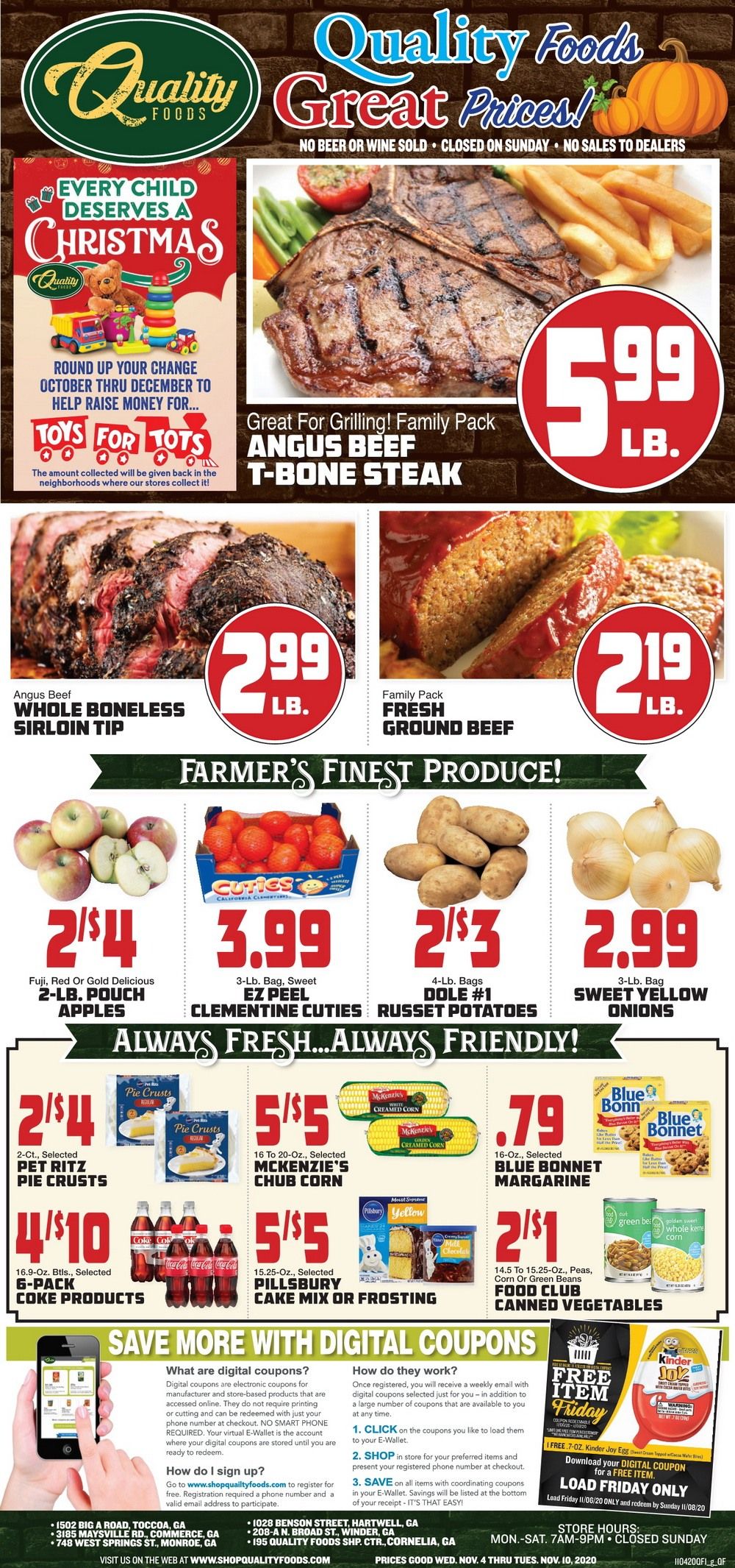 Quality Foods Weekly Ad Nov 04 – Nov 10, 2020