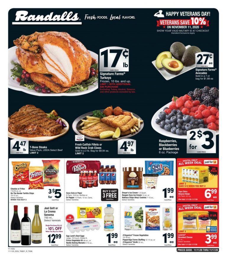Randalls Weekly Ad Nov 11 – Nov 17, 2020