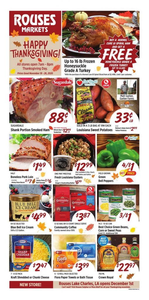 Rouses Markets Weekly Ad Nov 18 – Nov 26, 2020