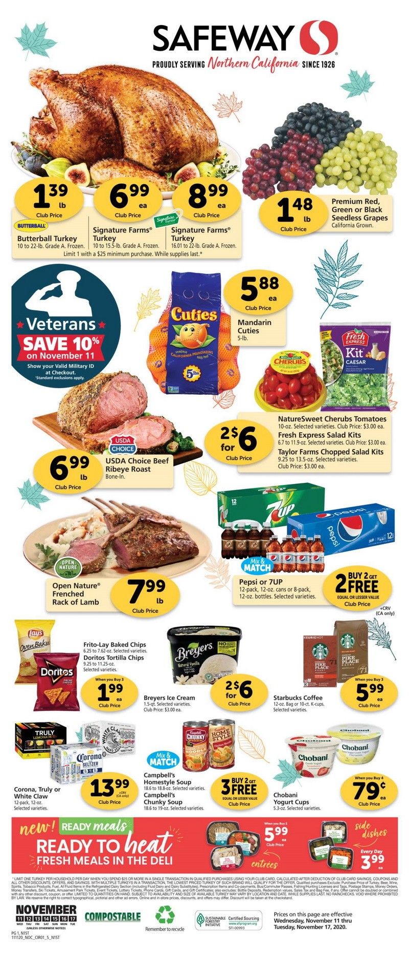 Safeway Weekly Ad Nov 11 – Nov 17, 2020