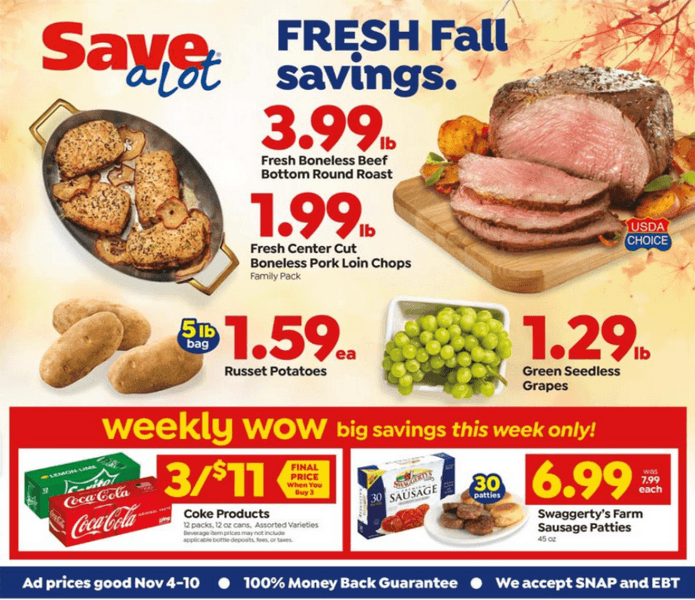 Save A Lot Weekly Ad Nov 04 – Nov 10, 2020