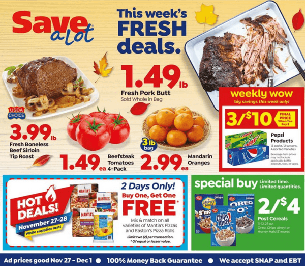 Save A Lot Weekly Ad Nov 27 – Dec 01, 2020