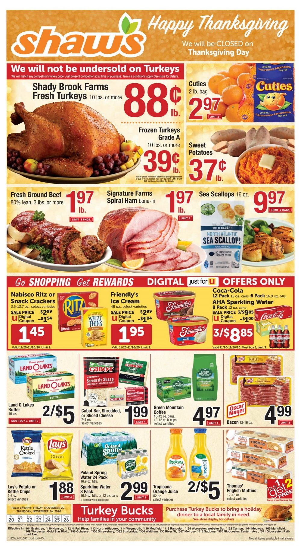 Shaw's Weekly Ad Nov 20 – Nov 26, 2020