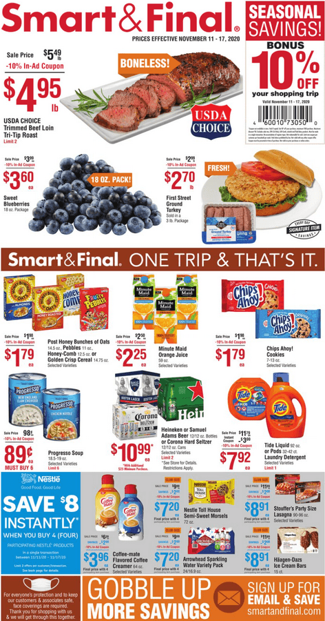 Smart & Final Weekly Ad Nov 11 – Nov 17, 2020
