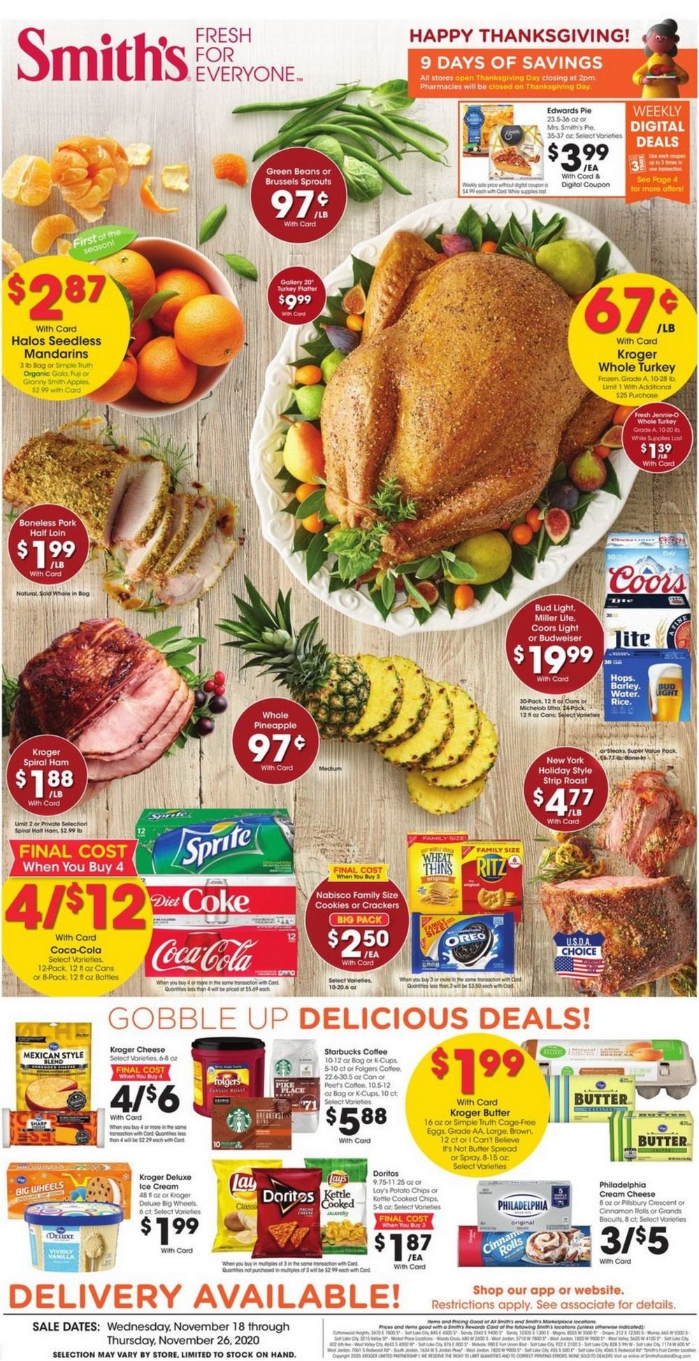 Smith's Food and Drug Weekly Circular Nov 18 – Nov 26, 2020