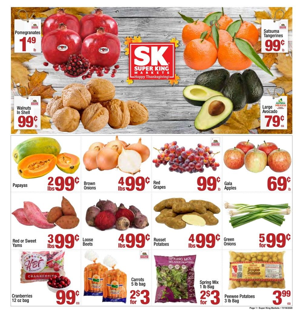 Super King Weekly Ad Nov 18 – Nov 24, 2020