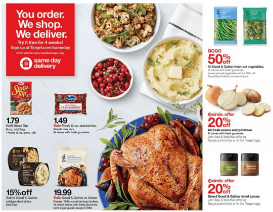Target Thanksgiving Ad Nov 22 – Nov 28, 2020