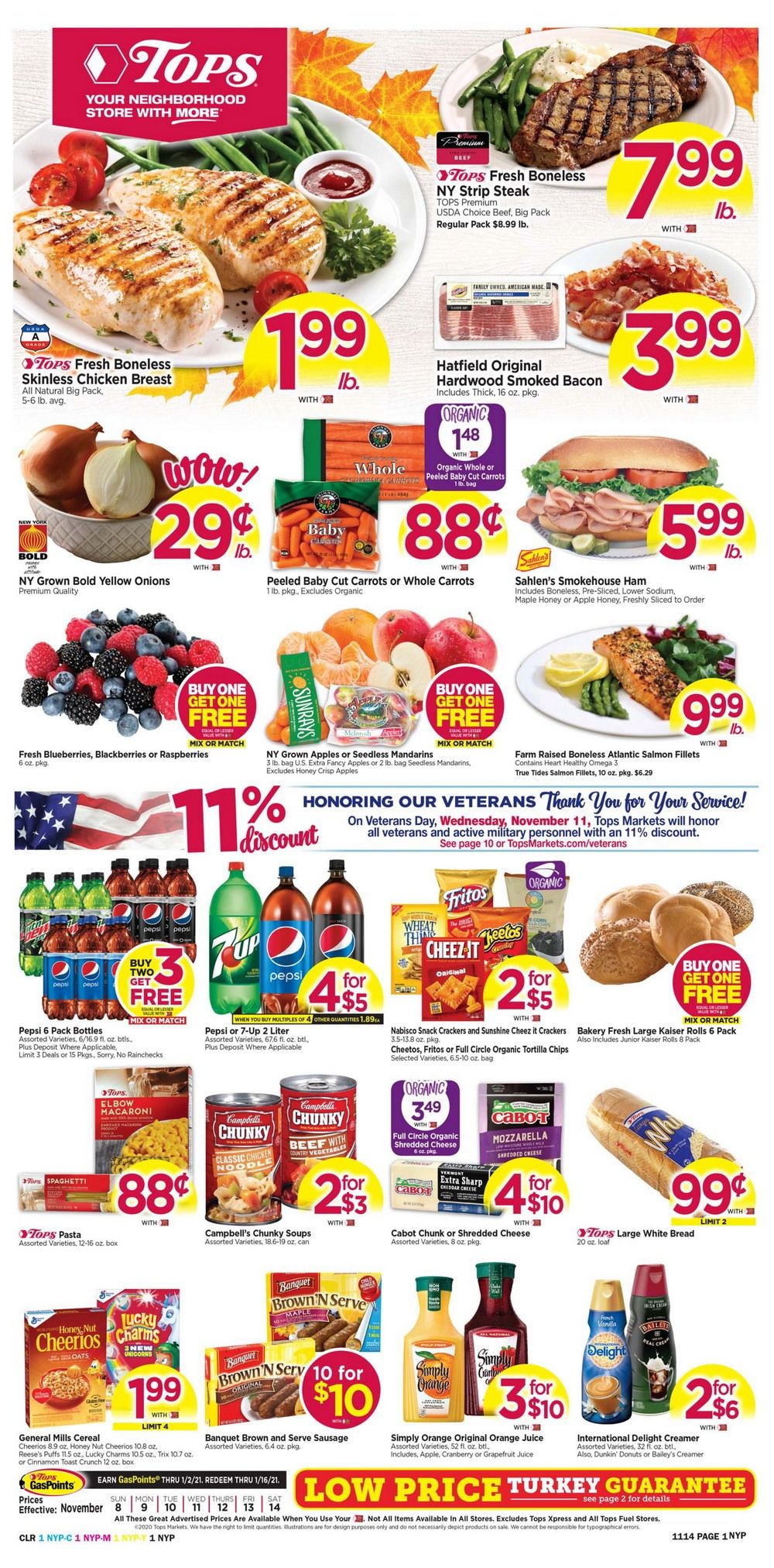 Tops Weekly Ad Nov 08 – Nov 14, 2020