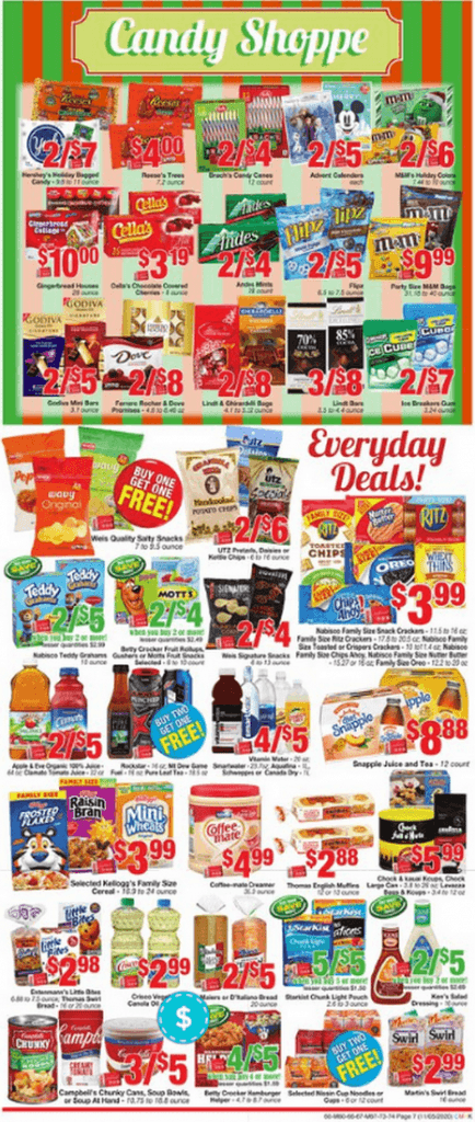 Weis Markets Weekly Ad Nov 05 – Dec 03, 2020