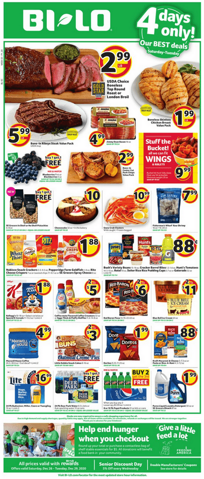BI-LO Weekly Circular Dec 26 – Dec 30, 2020