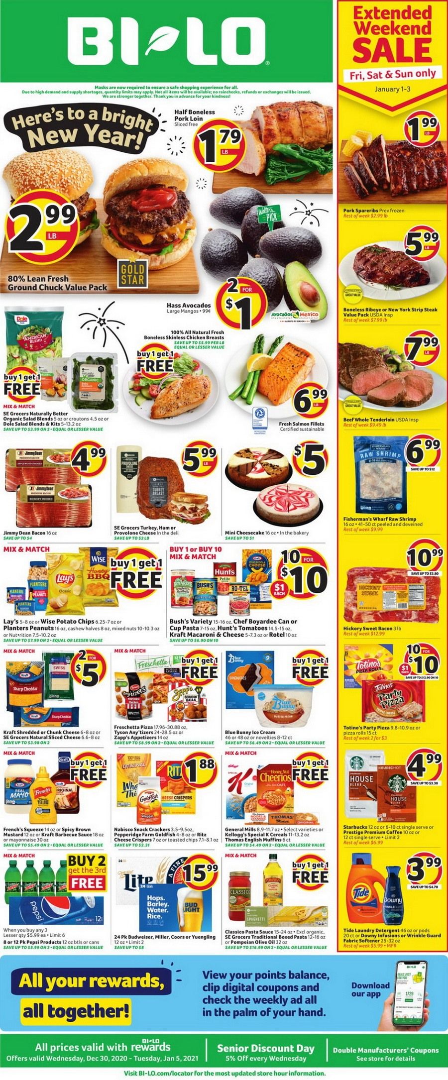BI-LO Weekly Circular Dec 30, 2020 – Jan 05, 2021