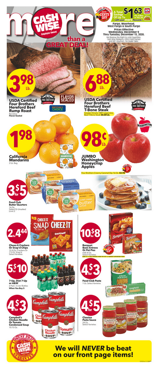 Cash Wise Weekly Ad Dec 09 – Dec 15, 2020
