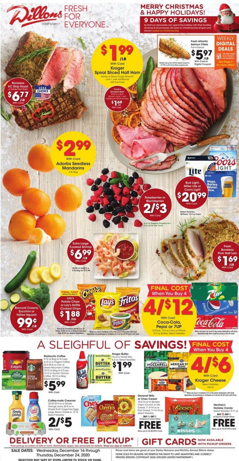 Dillons Weekly Ad Dec 16 – Dec 24, 2020