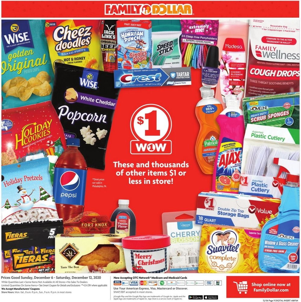 Family Dollar Weekly Ad Dec 06 – Dec 12, 2020